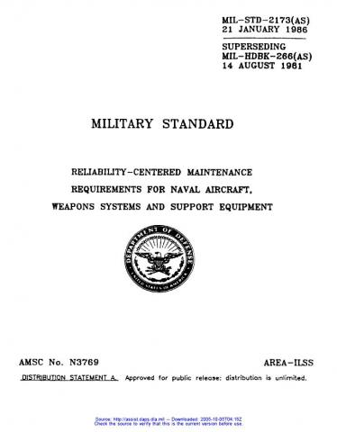 MIL STD- Reliability-Centered Maintenance Requirements for Naval Aircraft Weapons Systems and ...